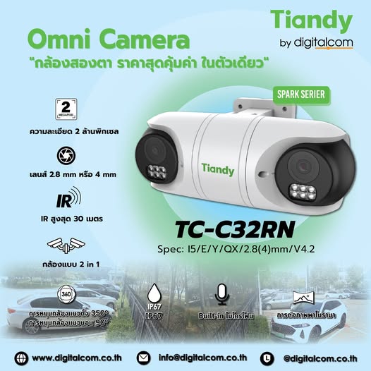 กล้องสองตา ราคาสุดคุ้มค่าในตัวเดียว Omni Camera จาก Tiandy! - Digitalcom Company