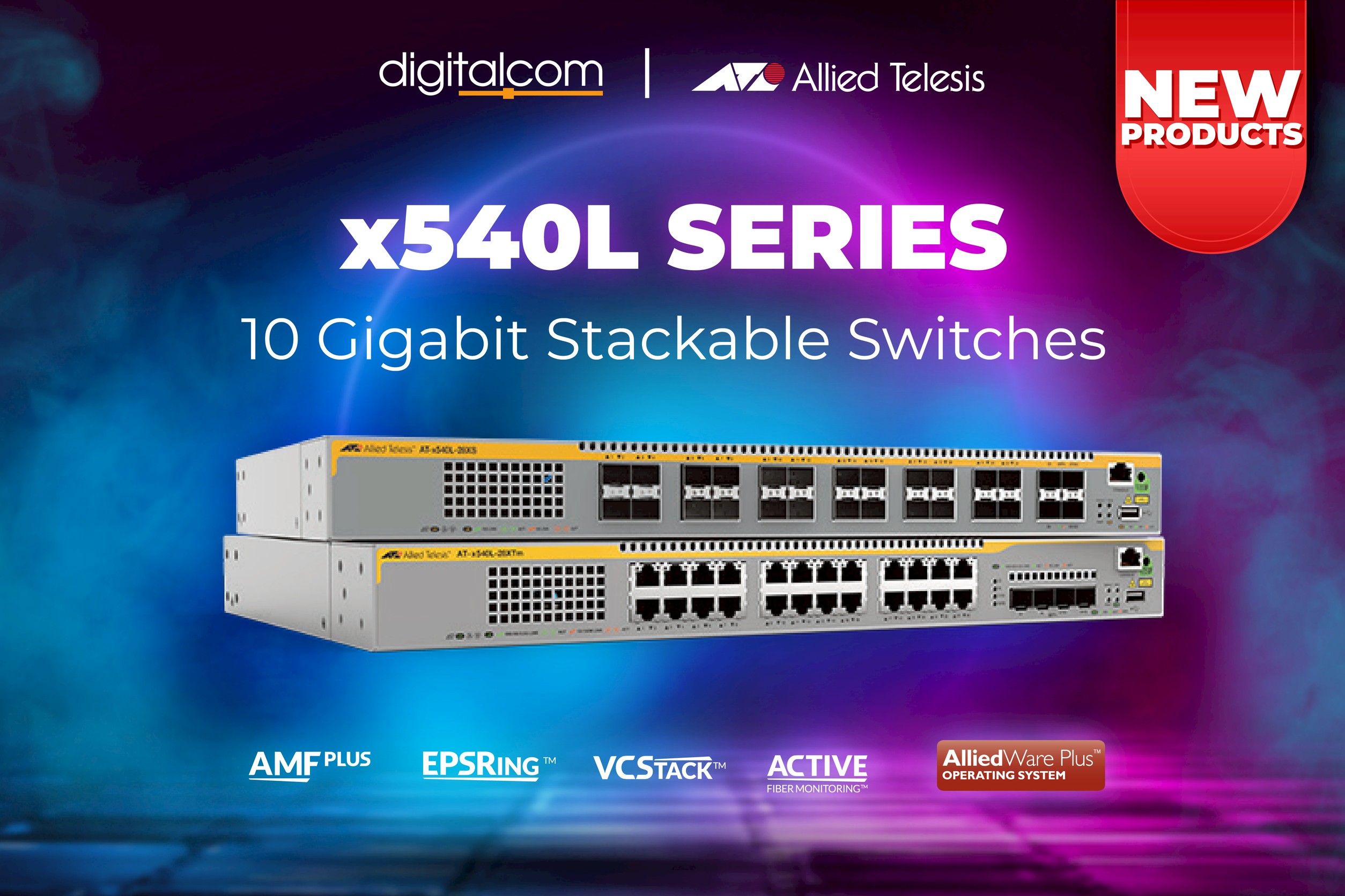 อุปกรณ์กระจายสัญญาณ Allied Telesis รุ่น x540L Series Layer 3 - Digitalcom Company